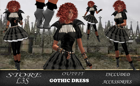 Second Life Marketplace - [ L3S ] GOTHIC DRESS MAMA
